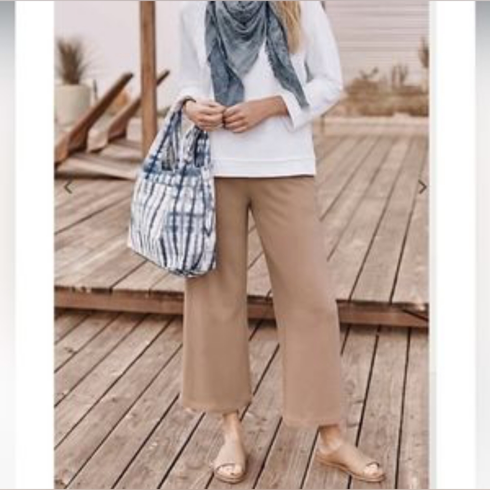J. Jill Terry Cloth Cropped Sweatpant - L - Gem